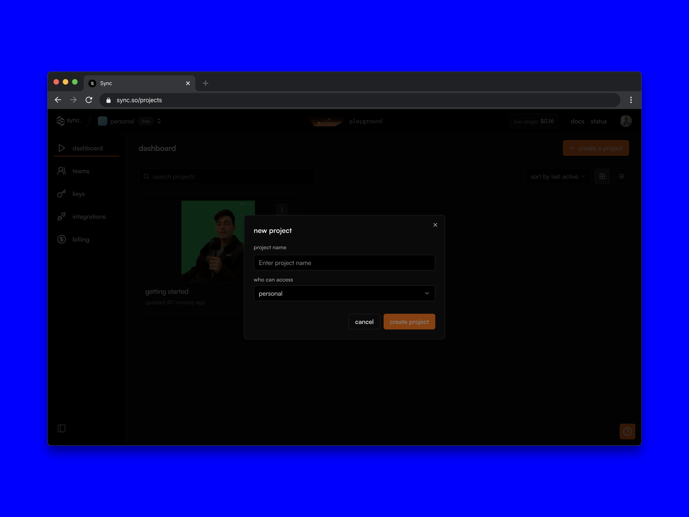 Projects — create, organize, collaborate